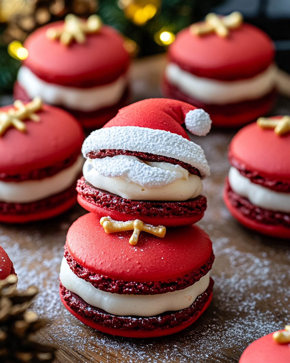 Santa Claus Macarons - Recipes By Laura