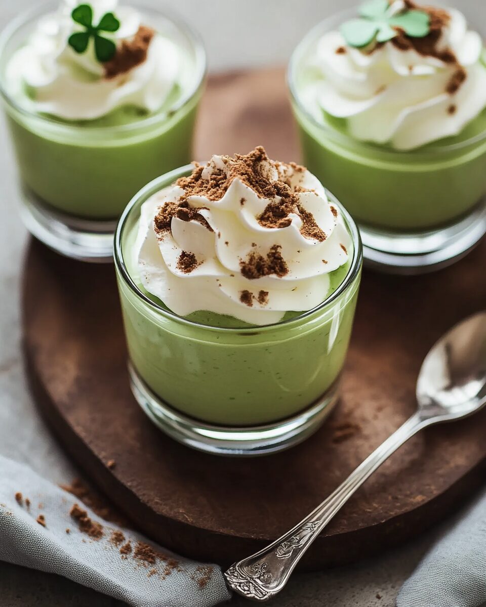 Shamrock Shake Pudding Cups