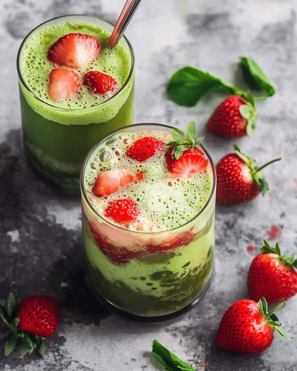 Strawberry Matcha Latte