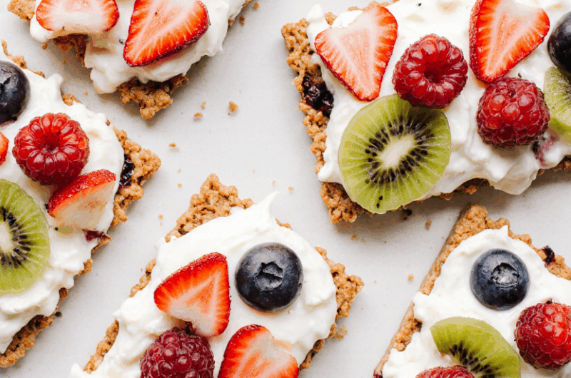 Graham Cracker Fruit Pizzas