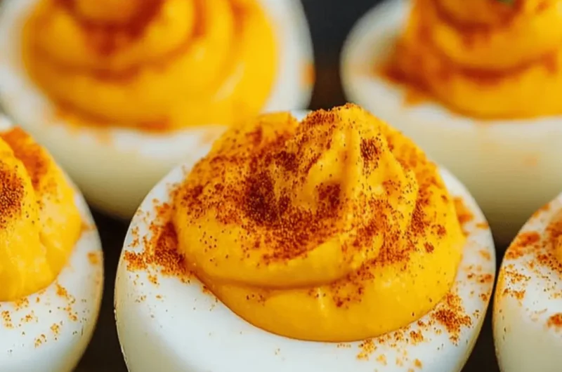 Easy Pumpkin Deviled Eggs: A Delicious Halloween Appetizer