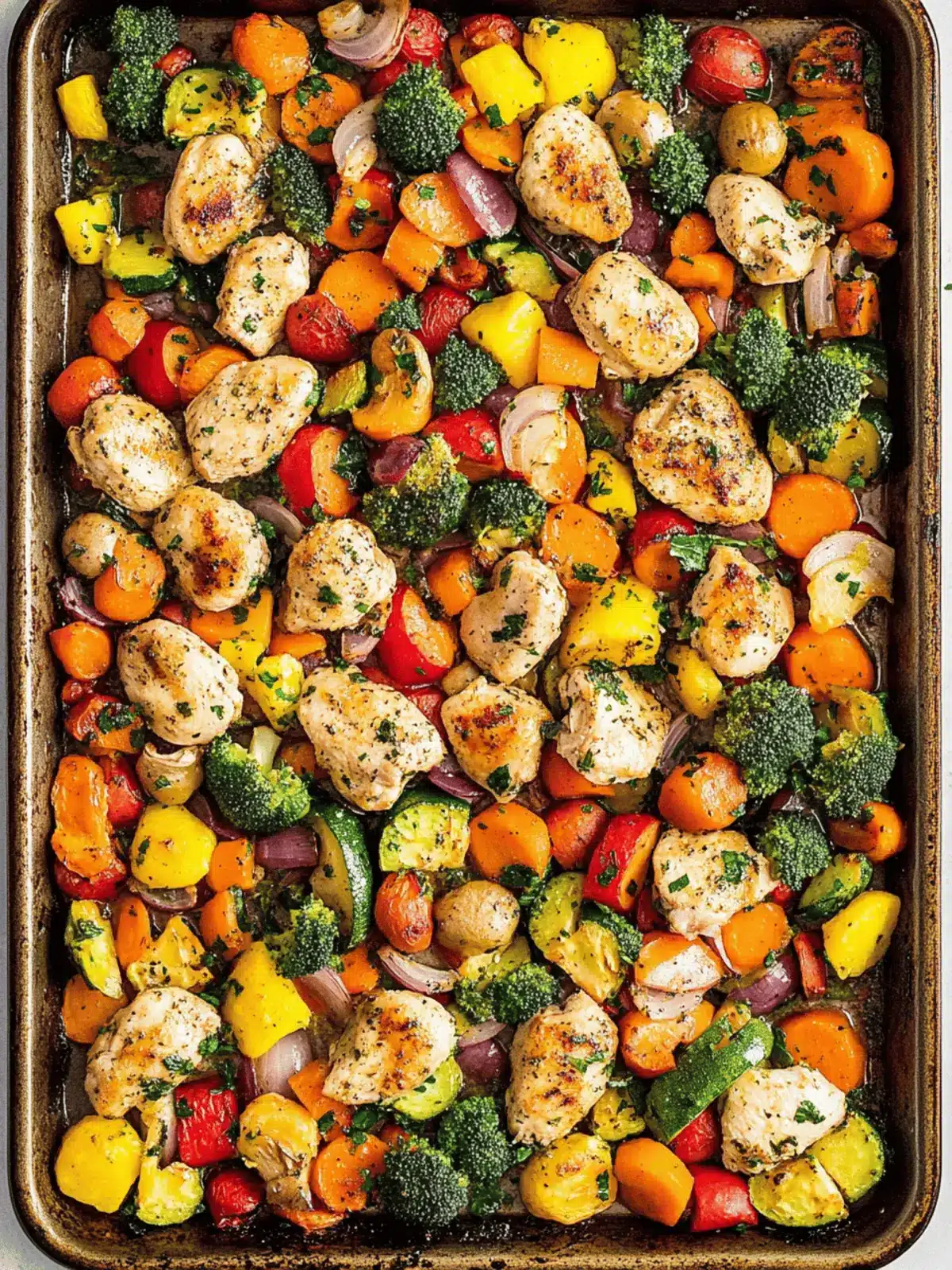 Ultimate Sheet Pan Chicken with Rainbow Vegetables - Deliciously Easy